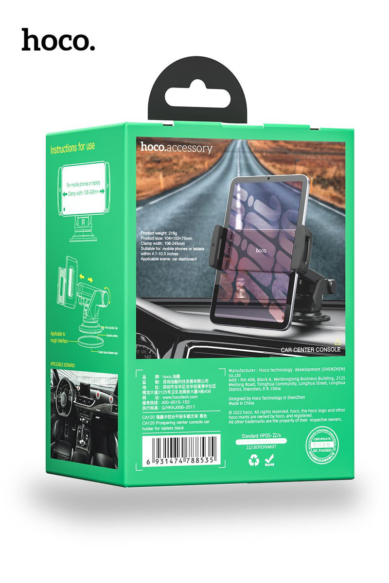 Hoco CA120 Dash and Windshield Tablet & Phone Holder Black – Oz Phone World