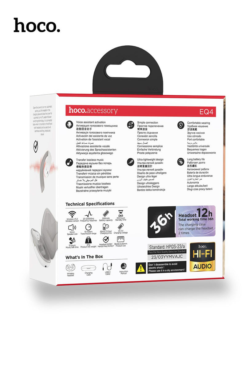 Hoco EQ4 12 Hours Graceful True Wireless Earphones – Oz Phone World